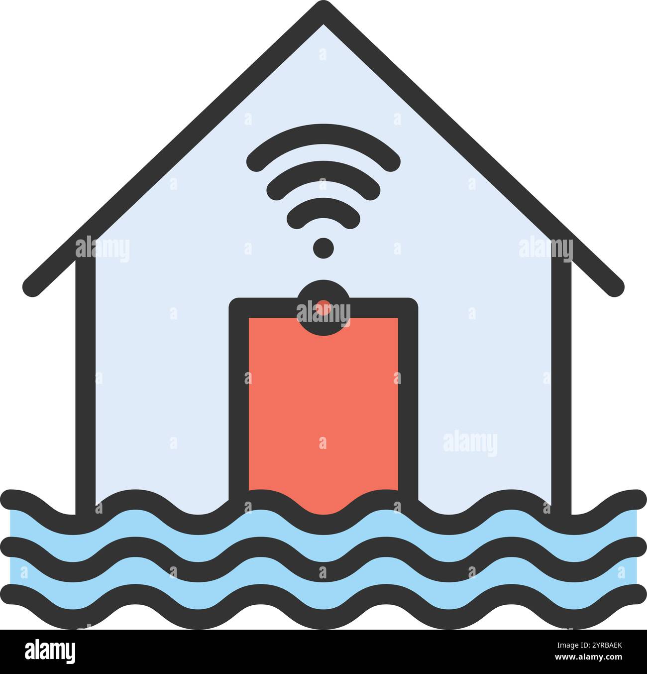 Flood Sensor icon vector image. Suitable for mobile application web ...