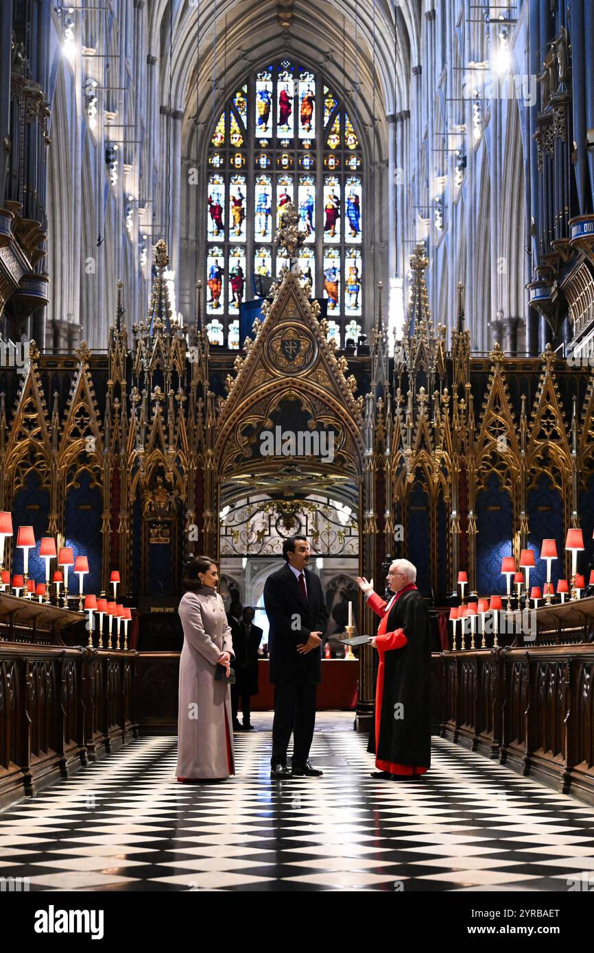The Emir of Qatar Sheikh Tamim bin Hamad Al Thani and his wife Sheikha ...