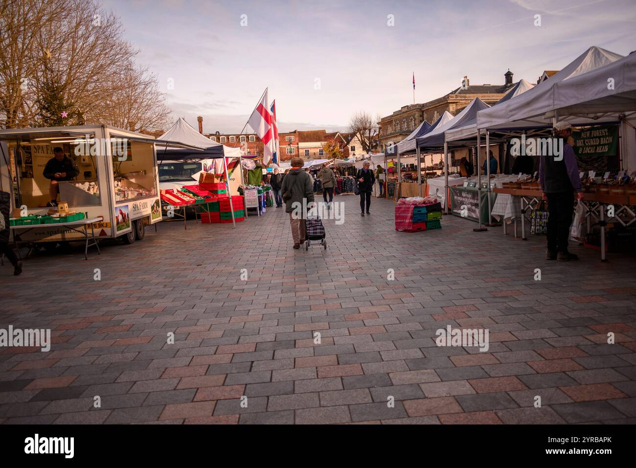 Salisbury Market in Market Square Stock Photo - Alamy