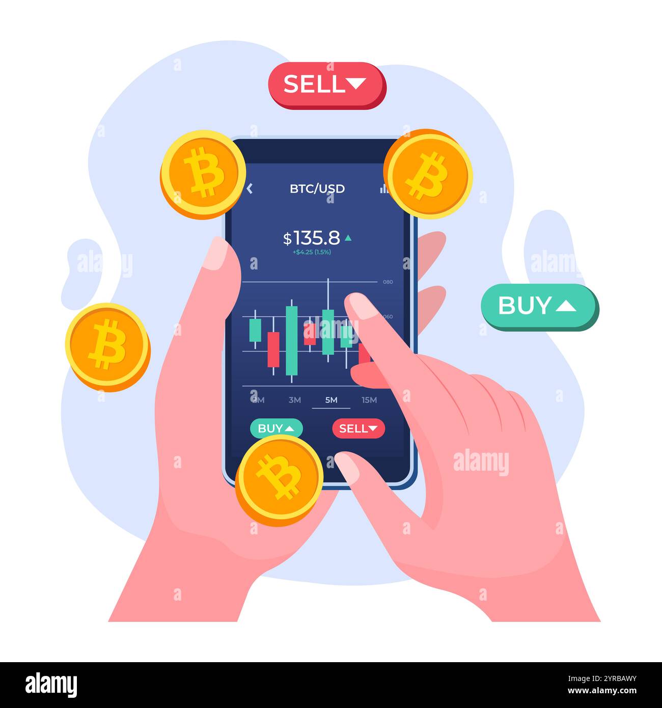 Mobile phone shares Stock Vector Images - Alamy