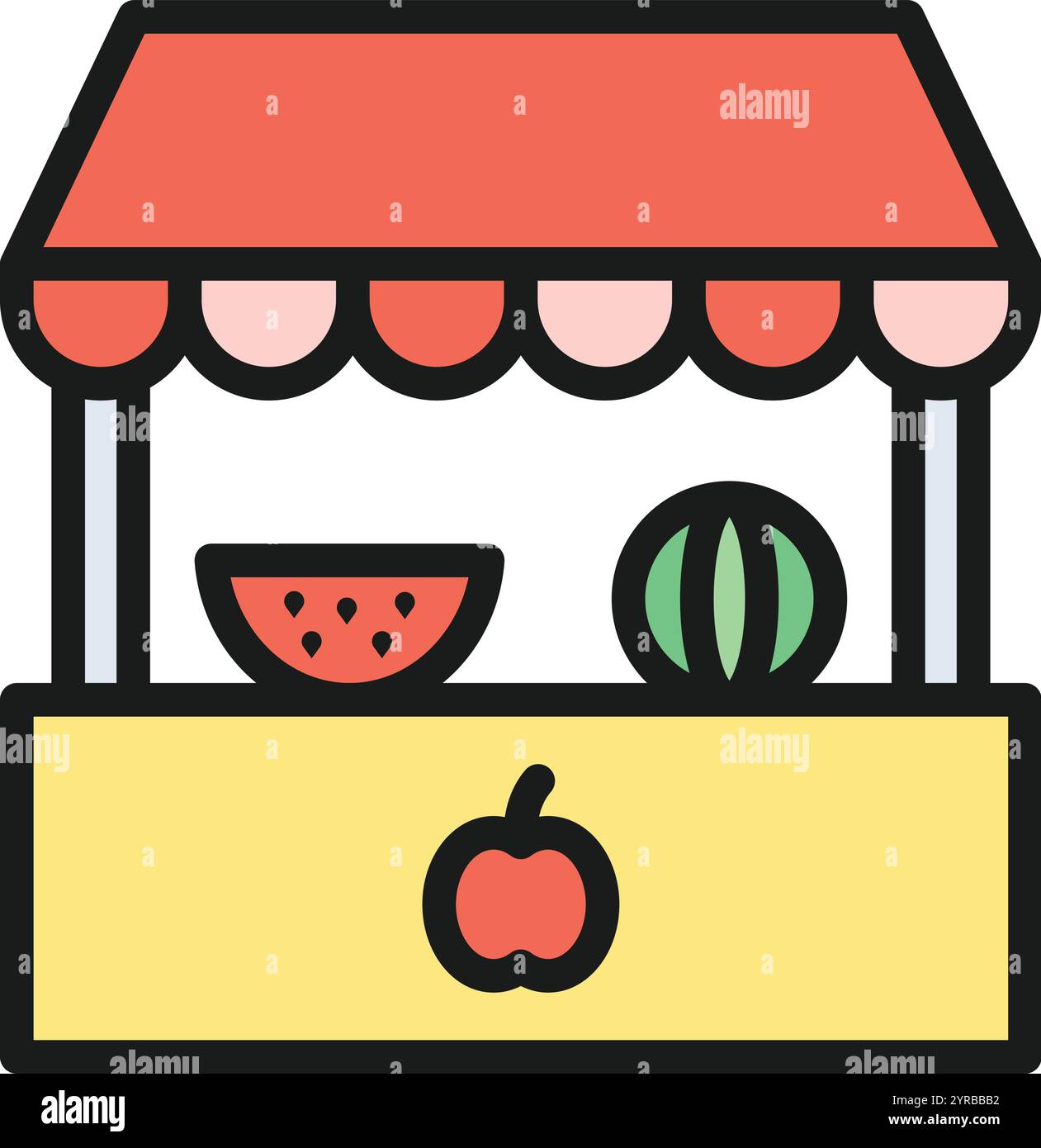 Fruit Stand icon vector image. Suitable for mobile application web ...