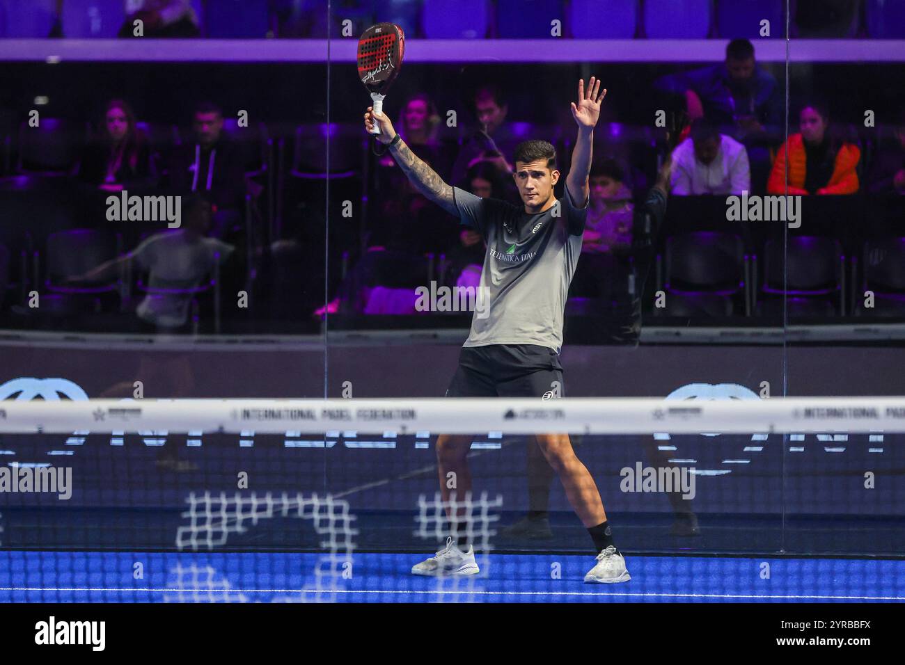 Alejandro Arroyo (ESP) celebrates during Milano Premiere Padel P1 match ...
