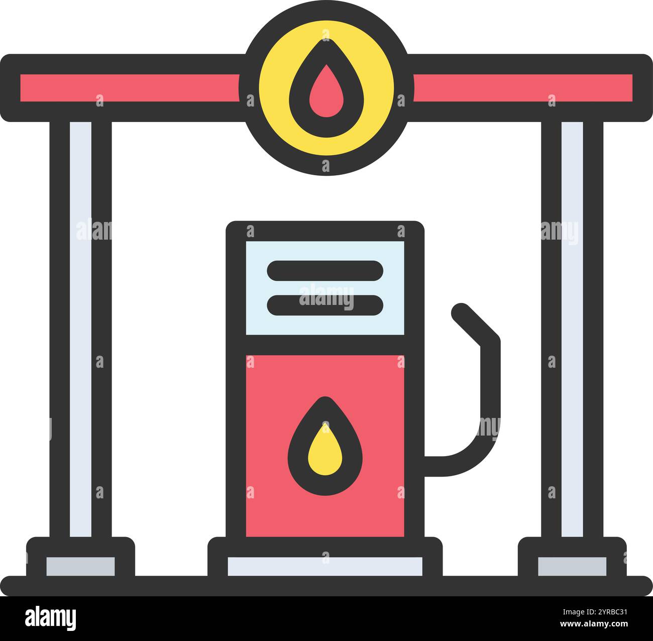 Gas Station icon vector image. Suitable for mobile application web ...