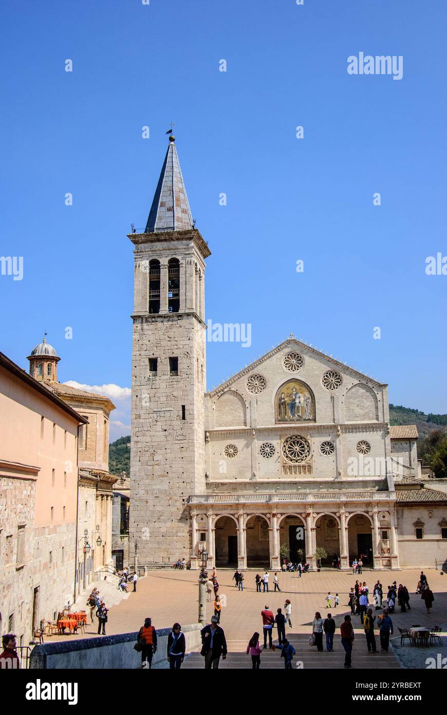 Spoleto, Umbria, Italy. Cathedral of Santa Maria Assunta / Cattedrale ...