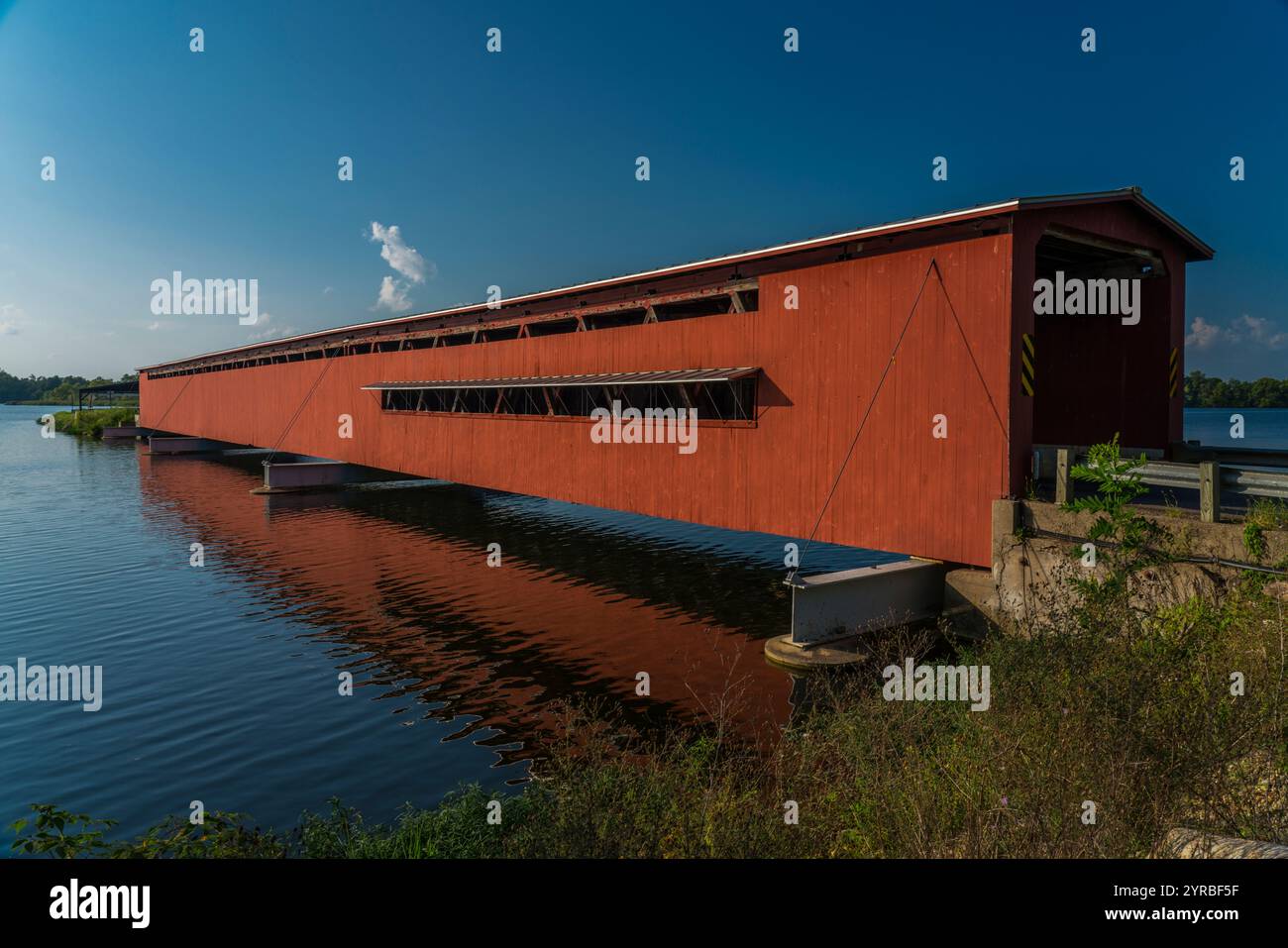 SEPTEMBER CENTREVILLE, MICHIGAN, USA - The Langley Covered Bridge ...