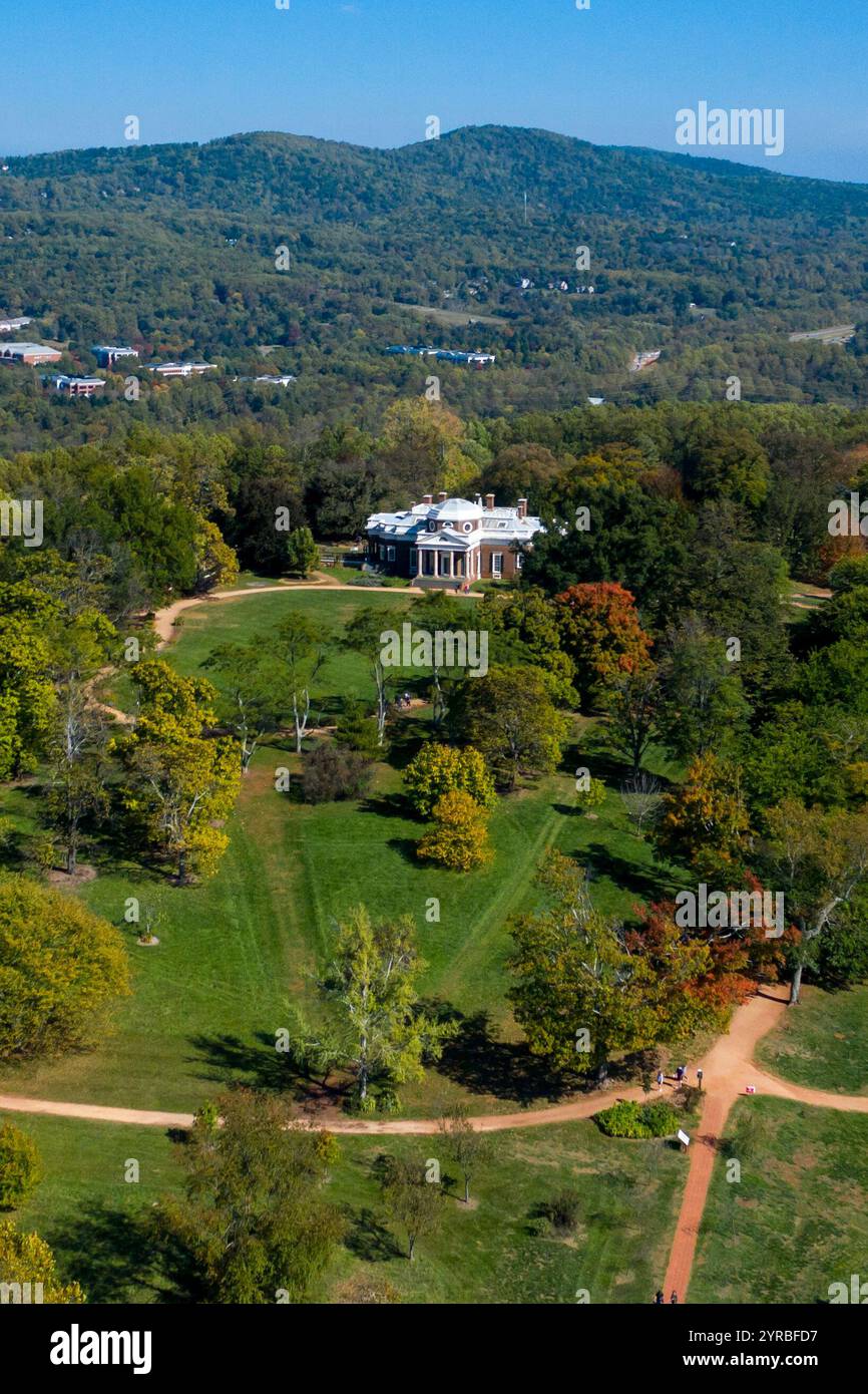 OCTOBER 2021, CHARLOTTESVILLE, VA., USA - Sunny view of Thomas ...