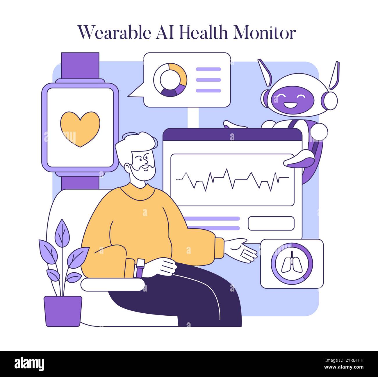 AI Technology for Accessibility concept. An illustration showing a ...