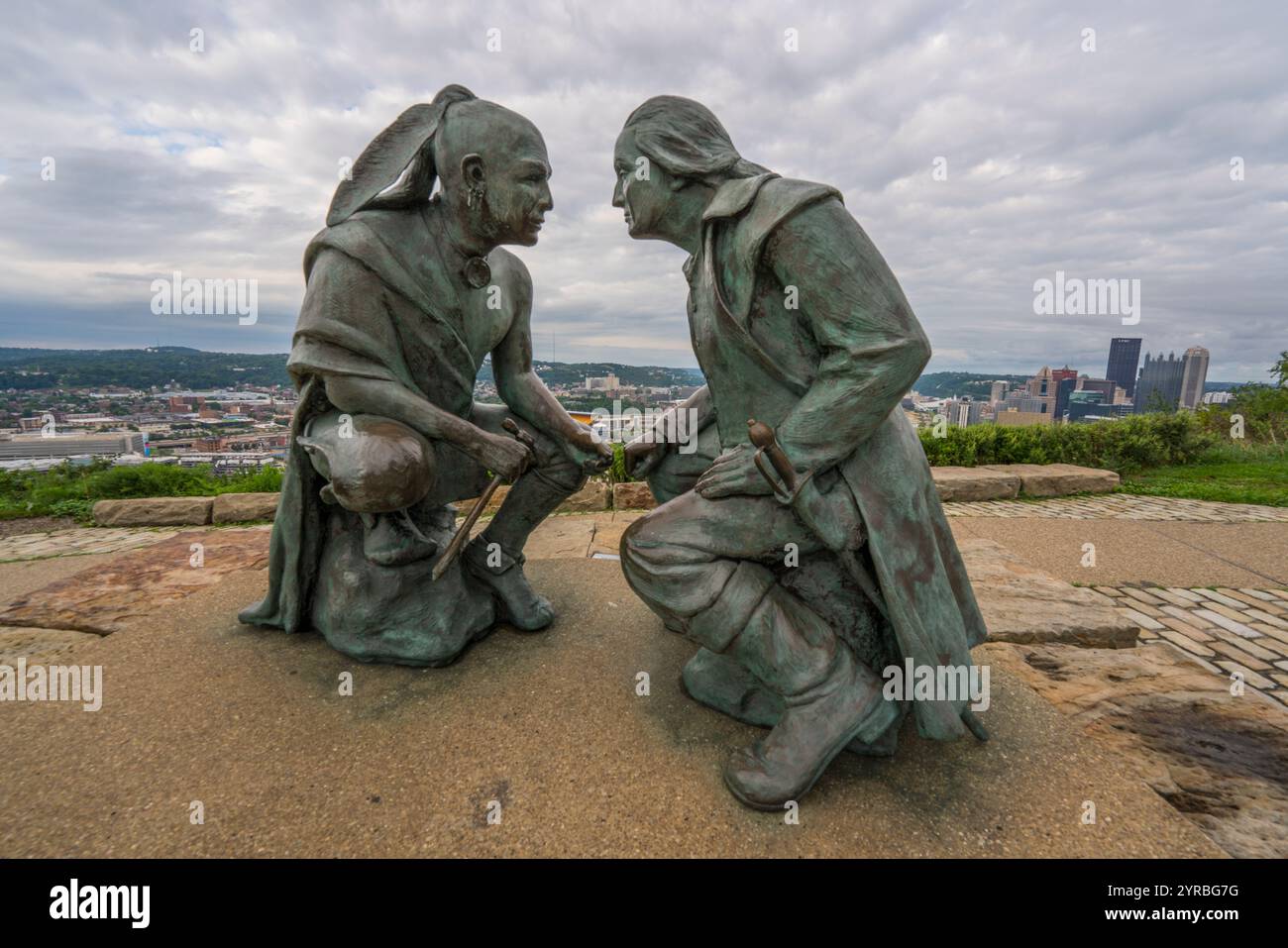 SEPTEMBER 2021, PITTSBURGH, PA, USA - The bronze sculpture, “Point of ...