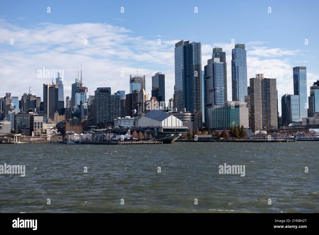 NYC Waterfront Skyline Featuring Skyscrapers and Landmarks Stock Photo ...