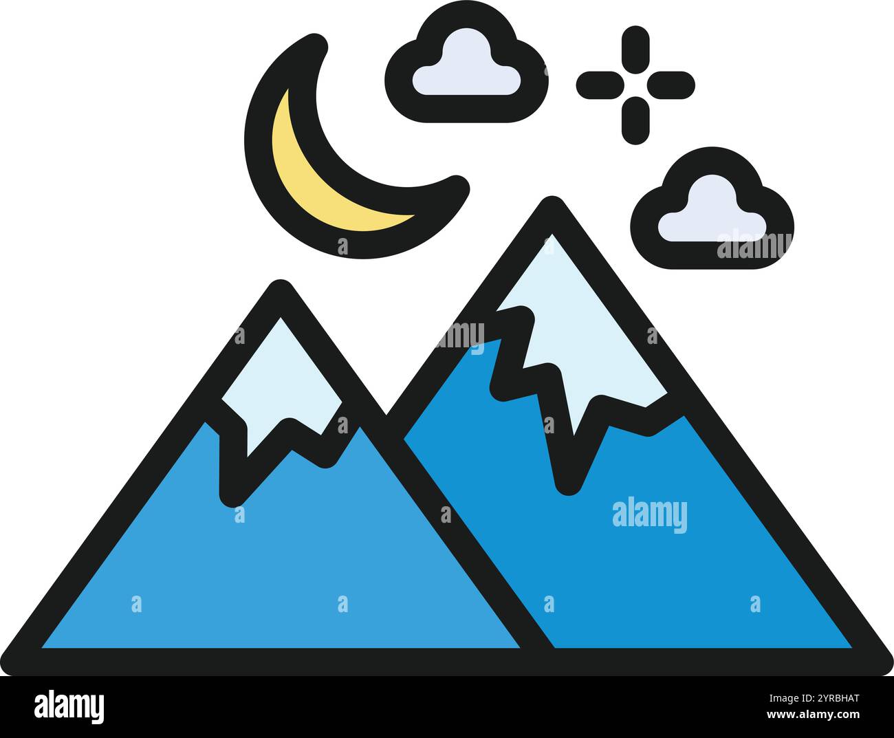 Landscape icon vector image. Suitable for mobile application web ...