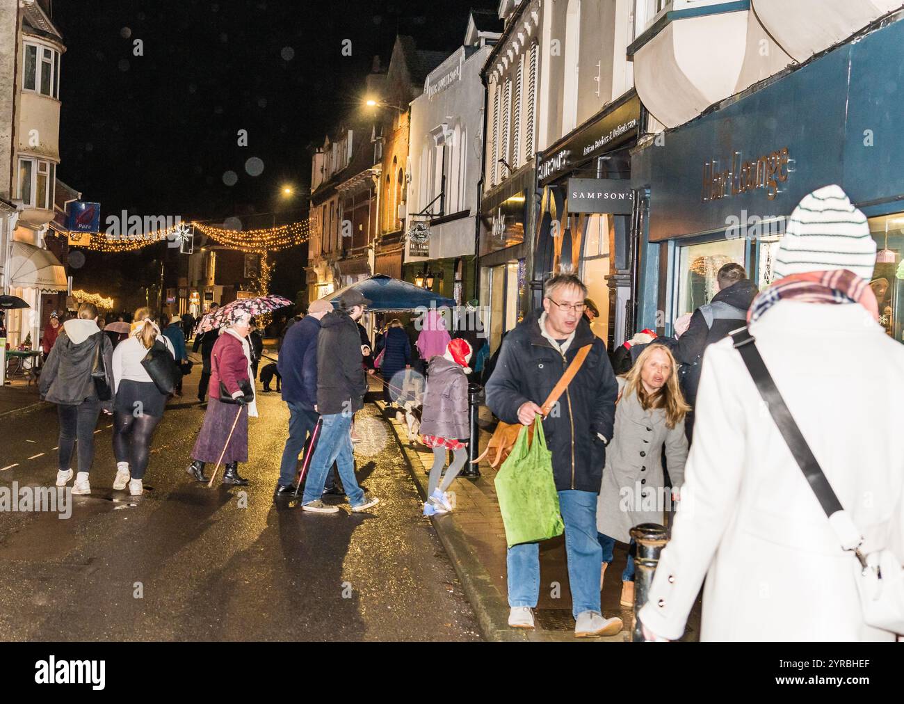 Budleigh Late Night Christmas Shopping 2024 Stock Photo - Alamy