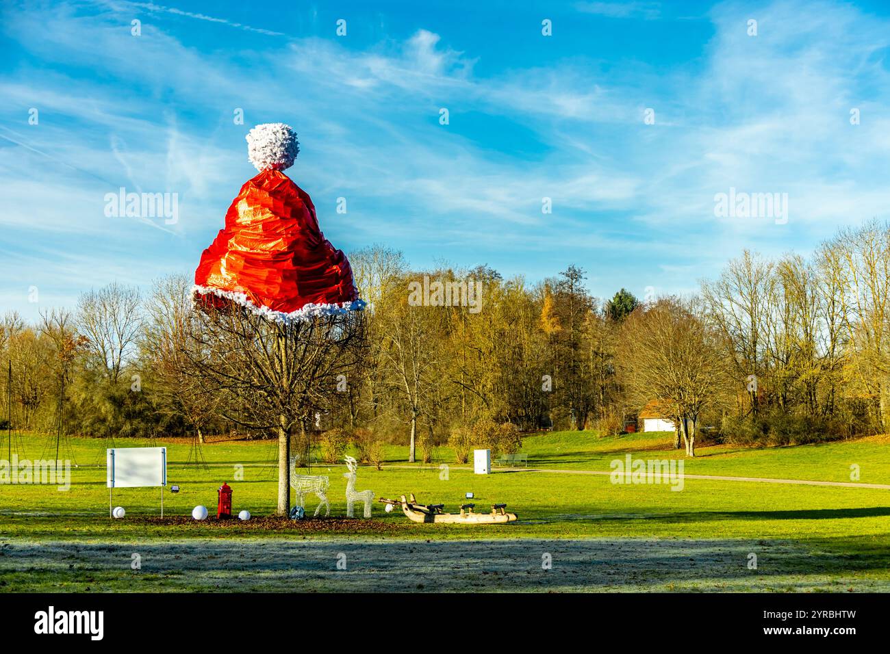 Christmas atmosphere in the spa gardens of the Upper Franconian spa ...