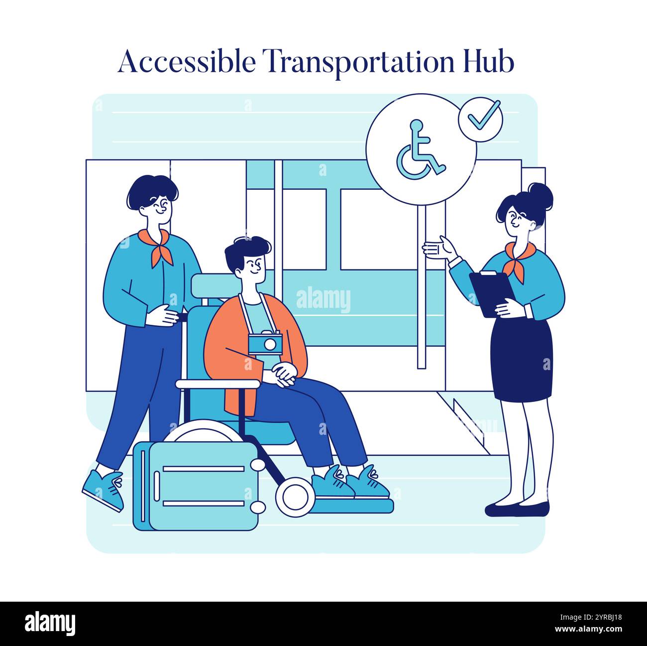 Accessible train travel Stock Vector Images - Alamy