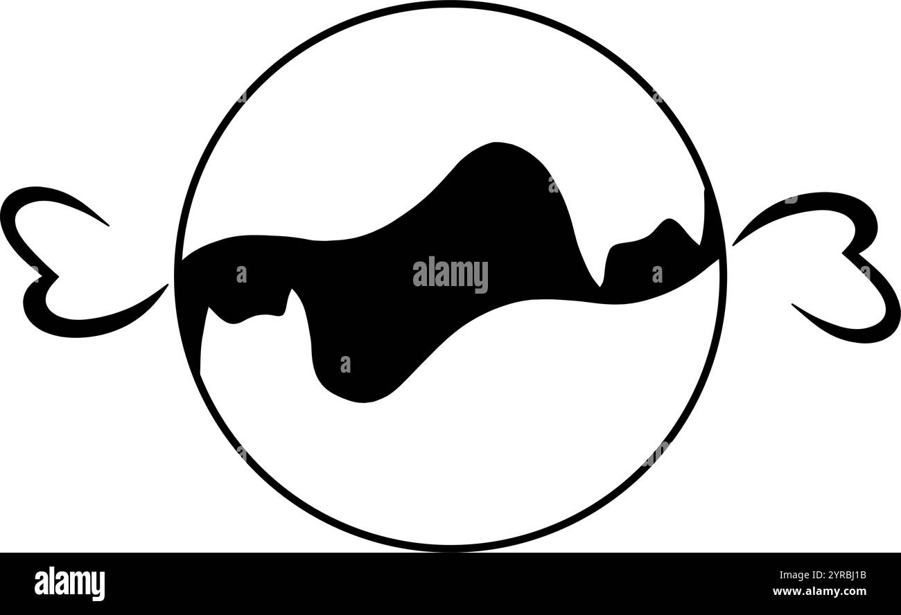 A clean and simple black silhouette pattern featuring overlapping cat ...