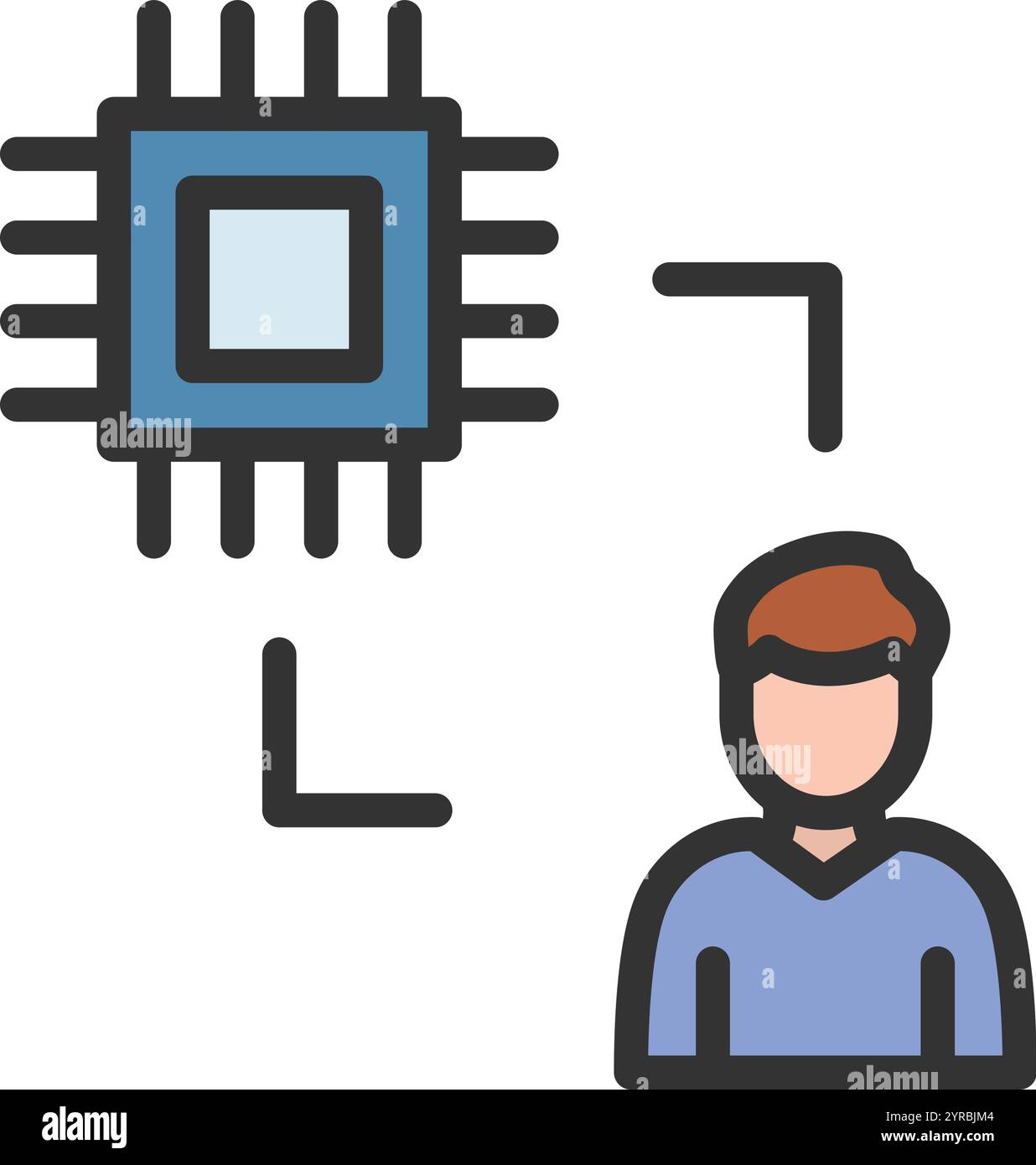 Machine to Person icon vector image. Suitable for mobile application ...