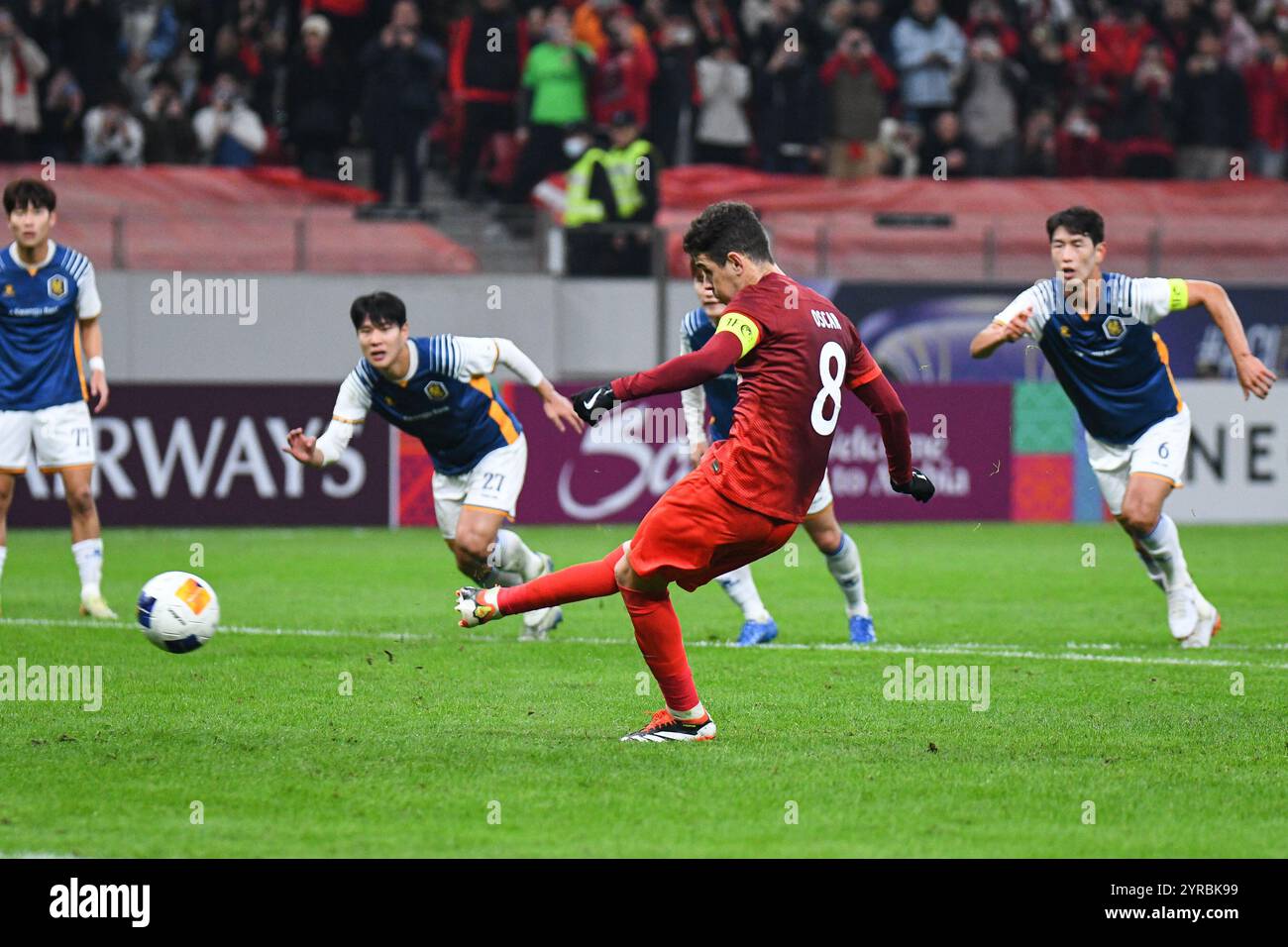 Shanghai, China. 3 December, 2024. Oscar #8 of Shanghai Port FC during ...