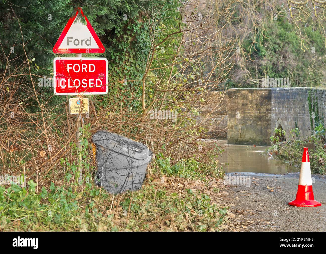 The ford, by the medieval bridge built 1250 in the village of ...