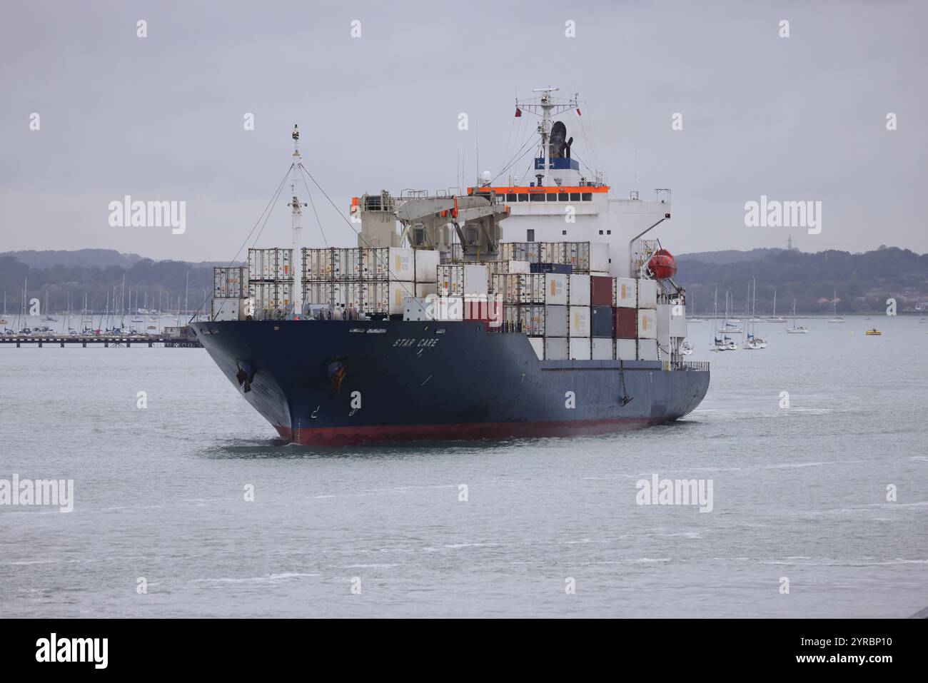 The Singapore registered refrigerated cargo ship MV STAR CARE sails ...