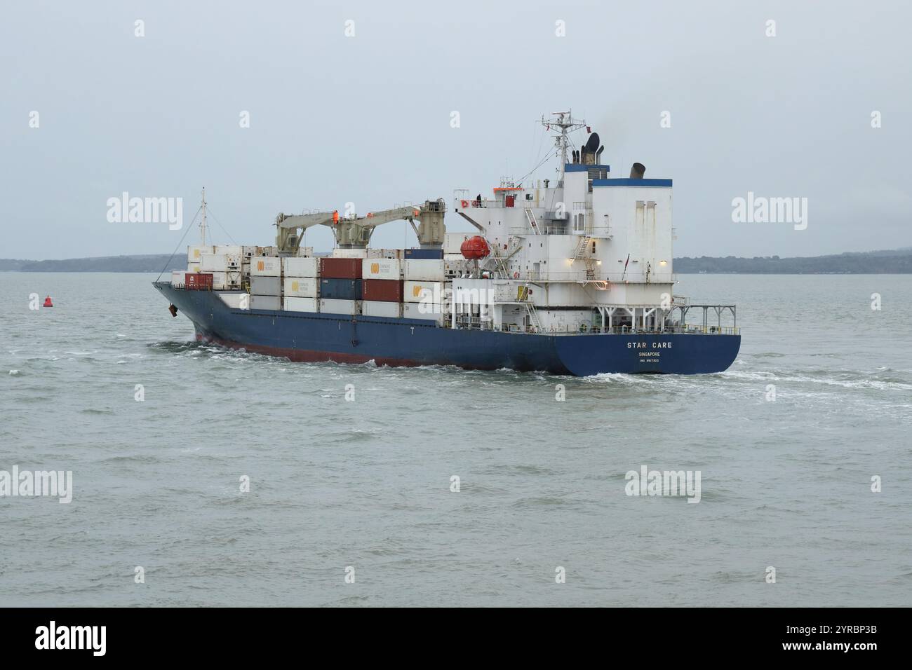 The Singapore registered refrigerated cargo ship MV STAR CARE leaving ...