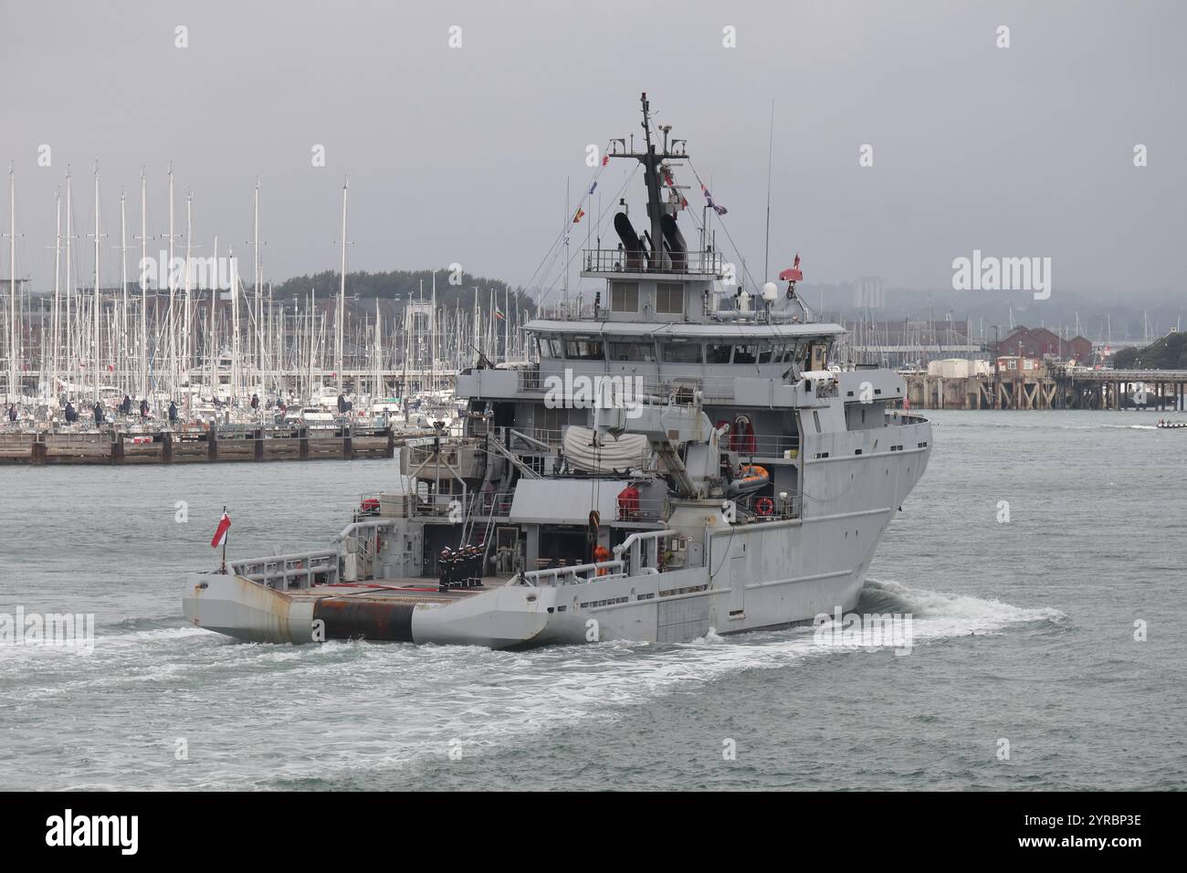 The French naval offshore support and assistance vessel BSAH RHONE ...
