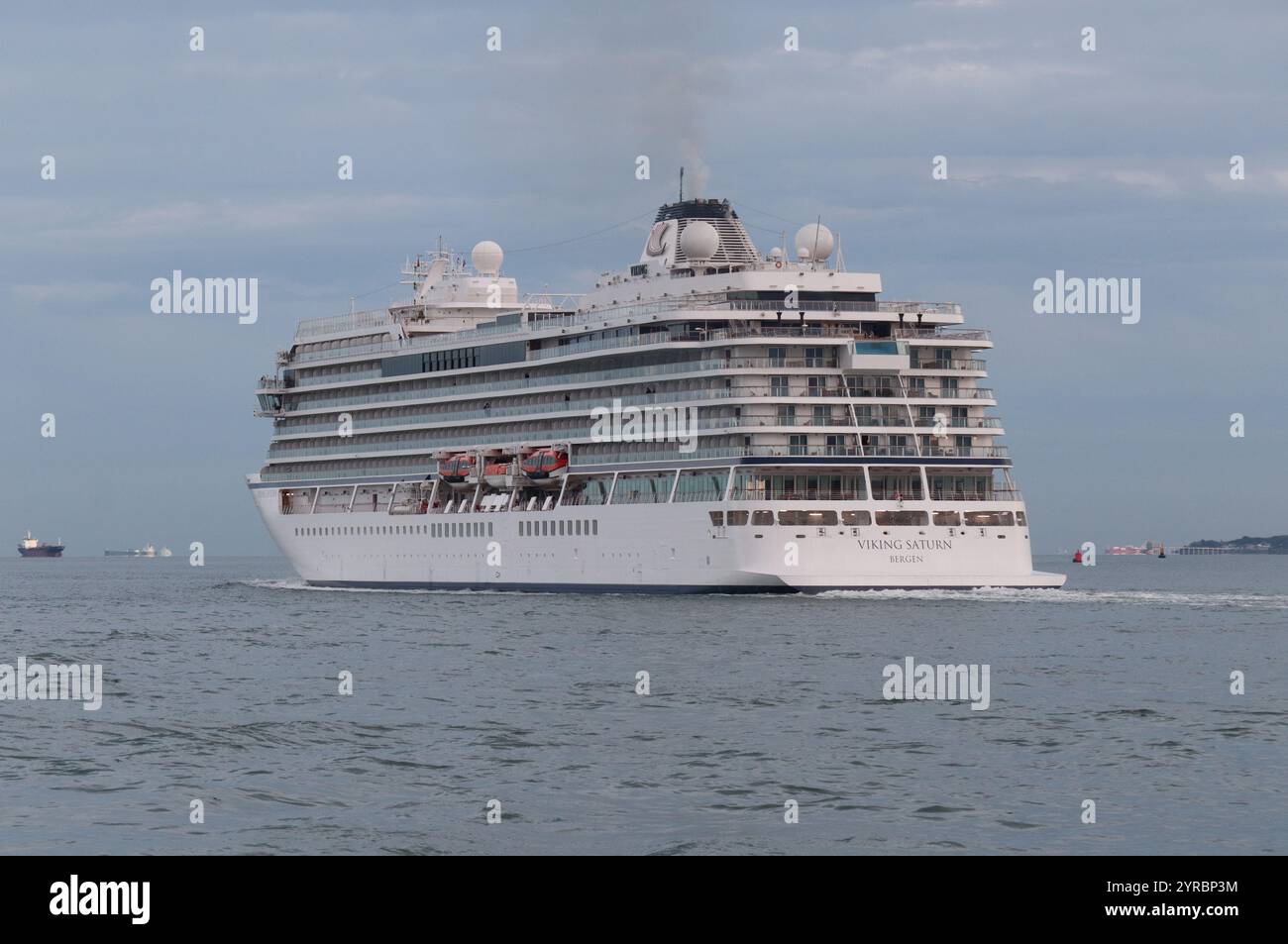 The Norwegian flagged passenger cruise ship MS VIKING SATURN making an ... The Norwegian flagged passenger cruise ship MS VIKING SATURN making an ...