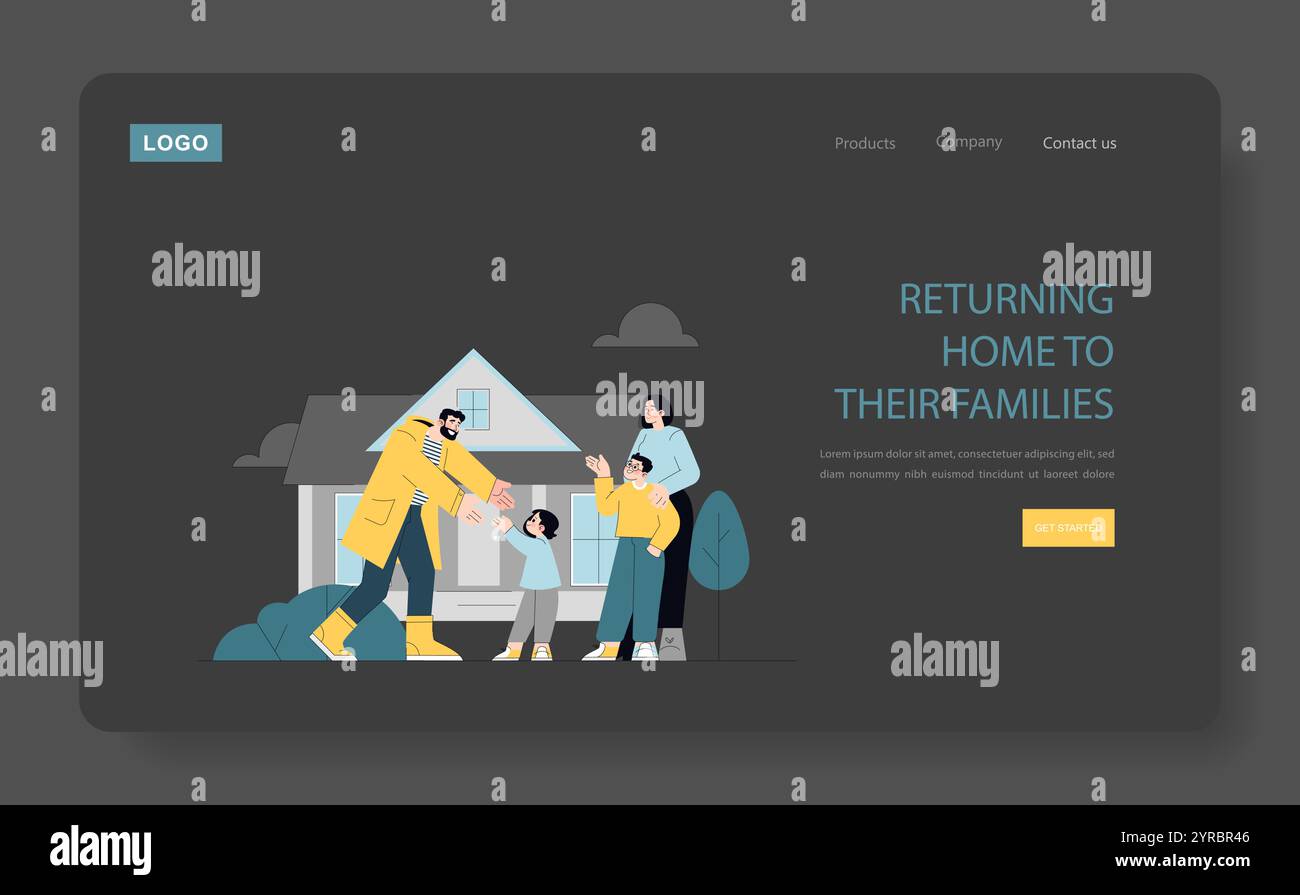 Family reunion concept. Joyful moment as parents return home to their ...