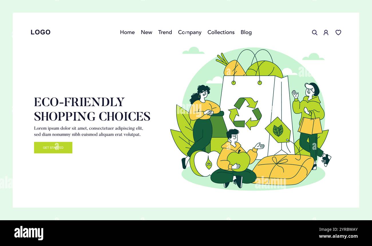 Green Lifestyle concept. Three individuals engage in sustainable ...