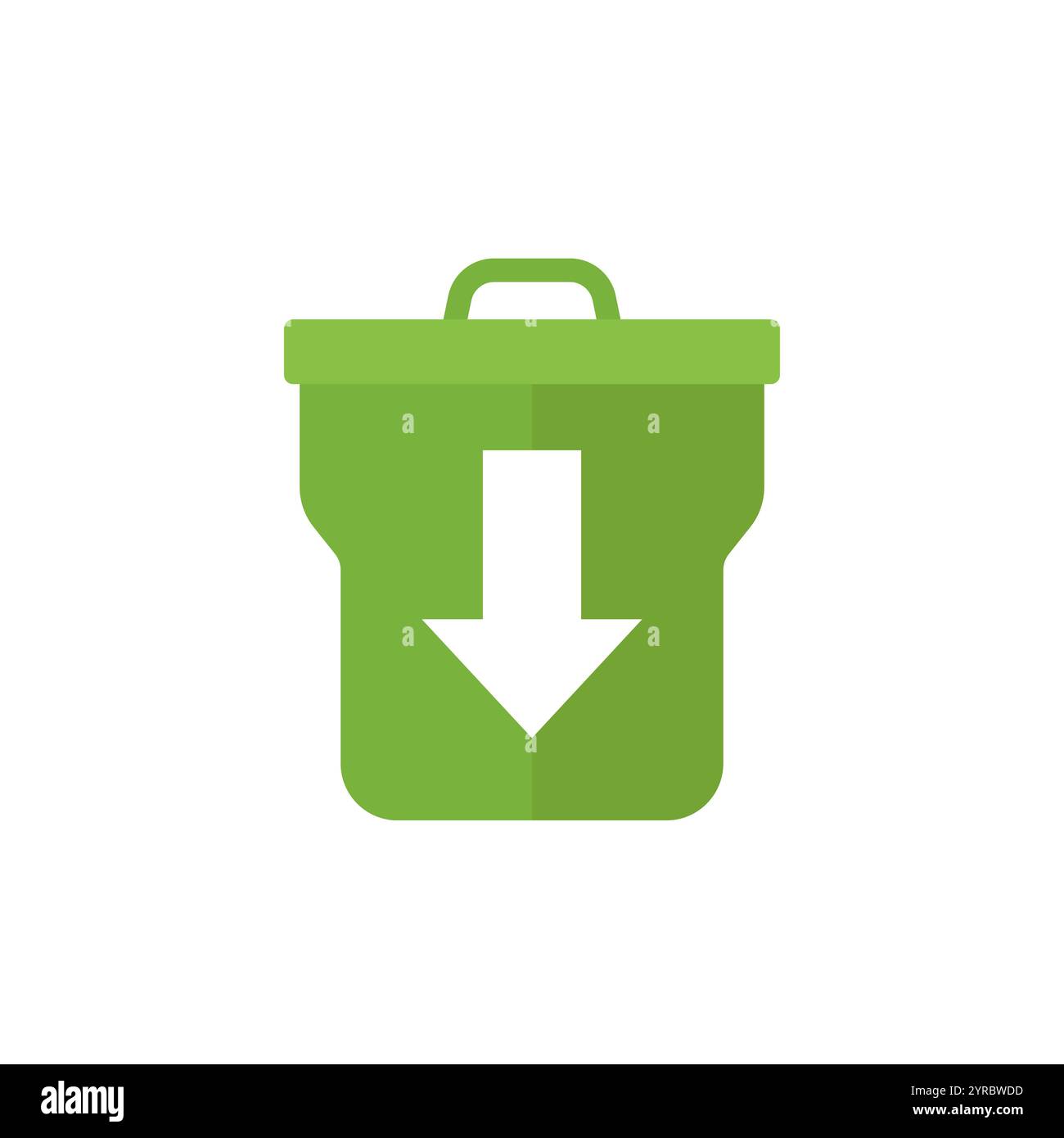 waste reduction icon with a trash bin, flat design Stock Vector Image ...