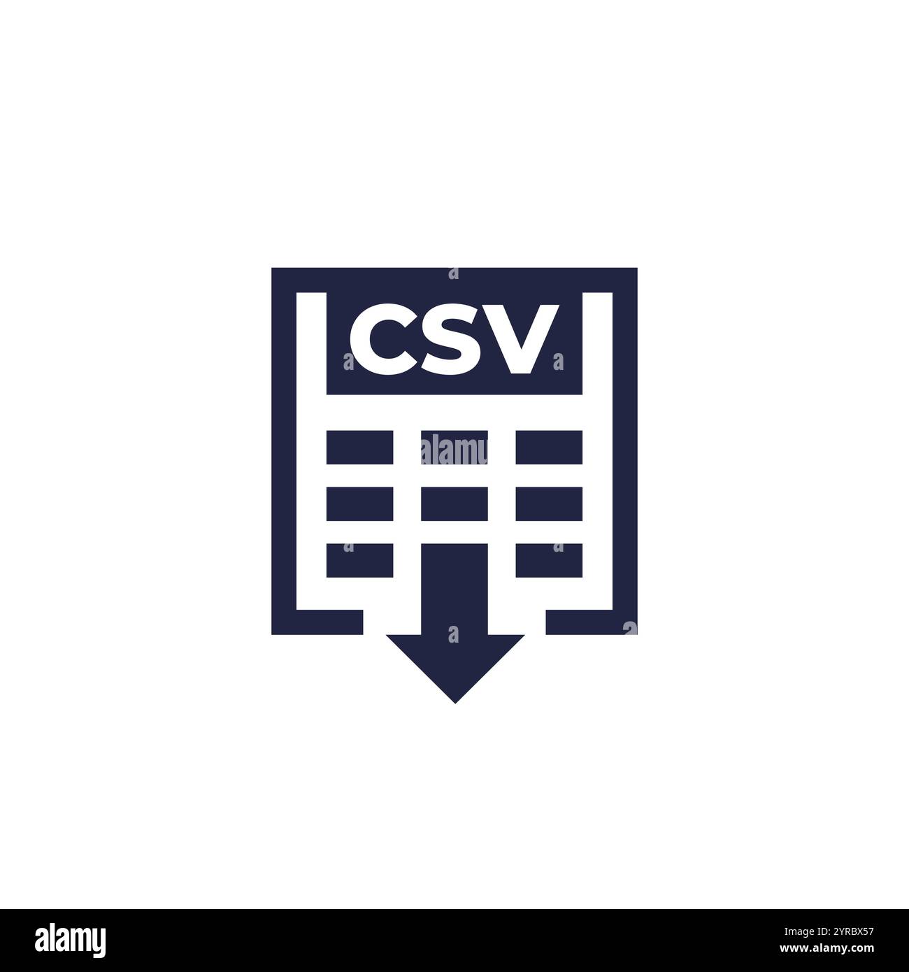 csv icon, download data file vector Stock Vector Image & Art - Alamy