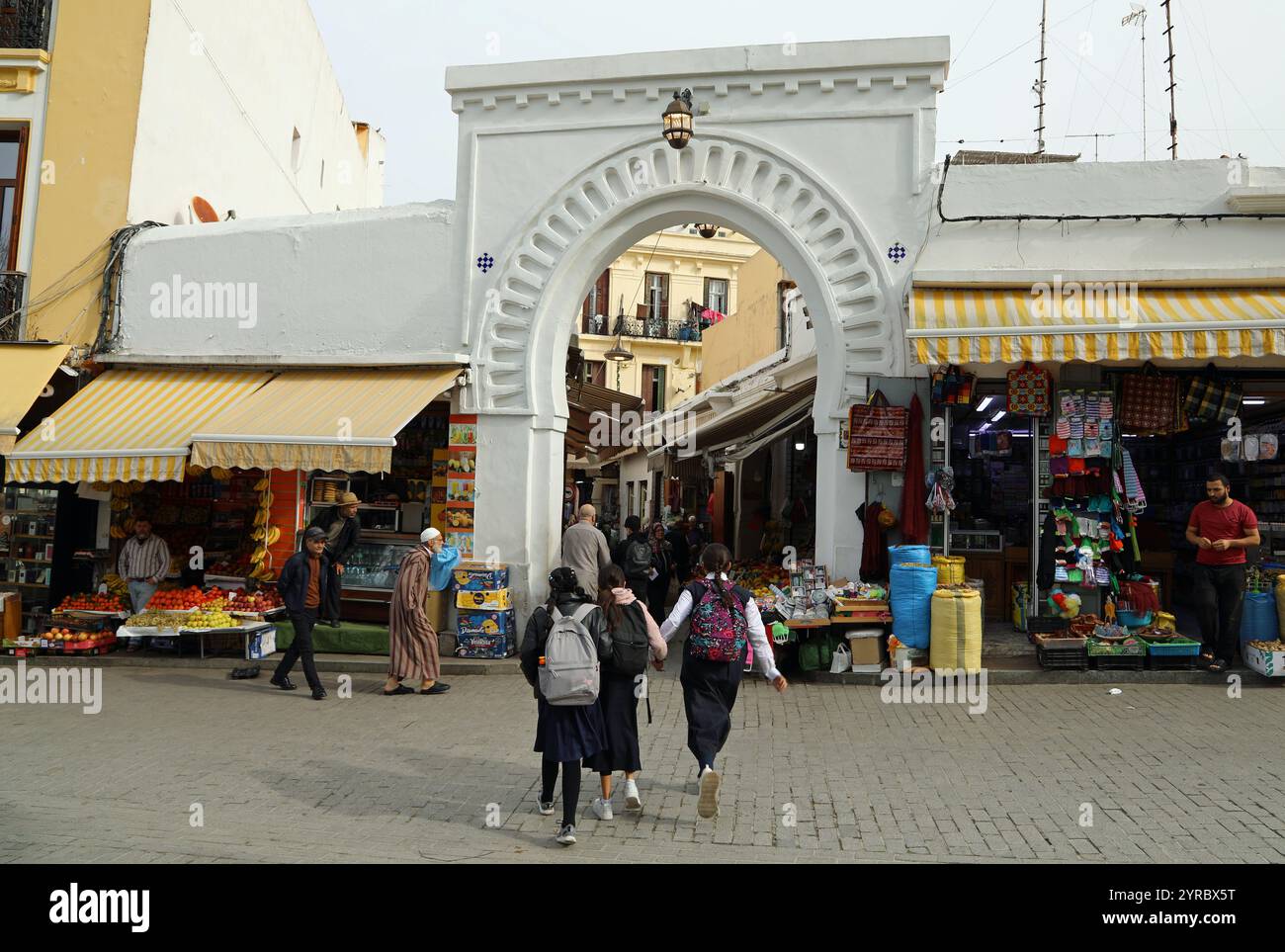 Gate in the famous walled city of Tangier Stock Photo - Alamy
