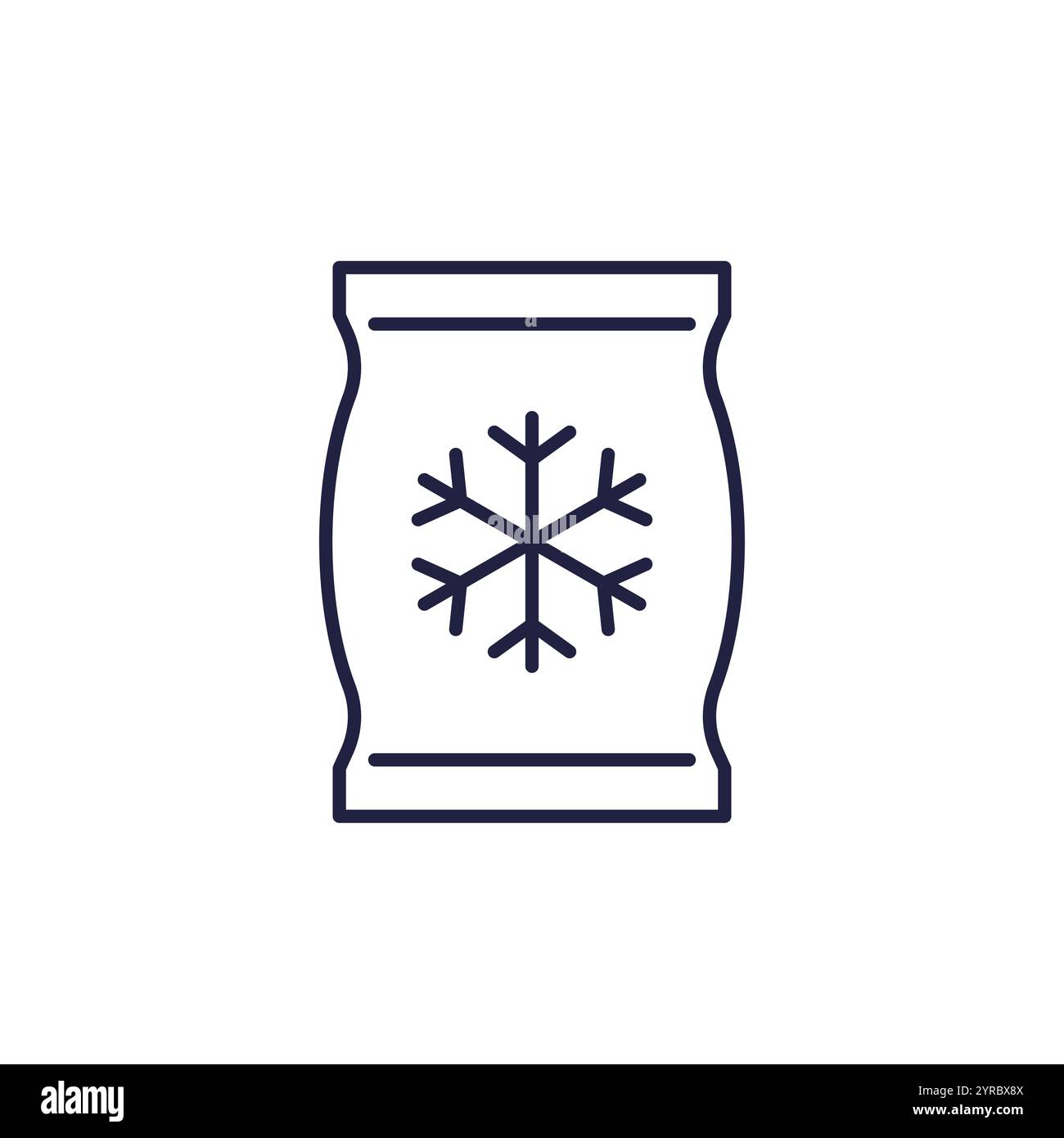 frozen bag icon, ice pack line vector Stock Vector Image & Art - Alamy