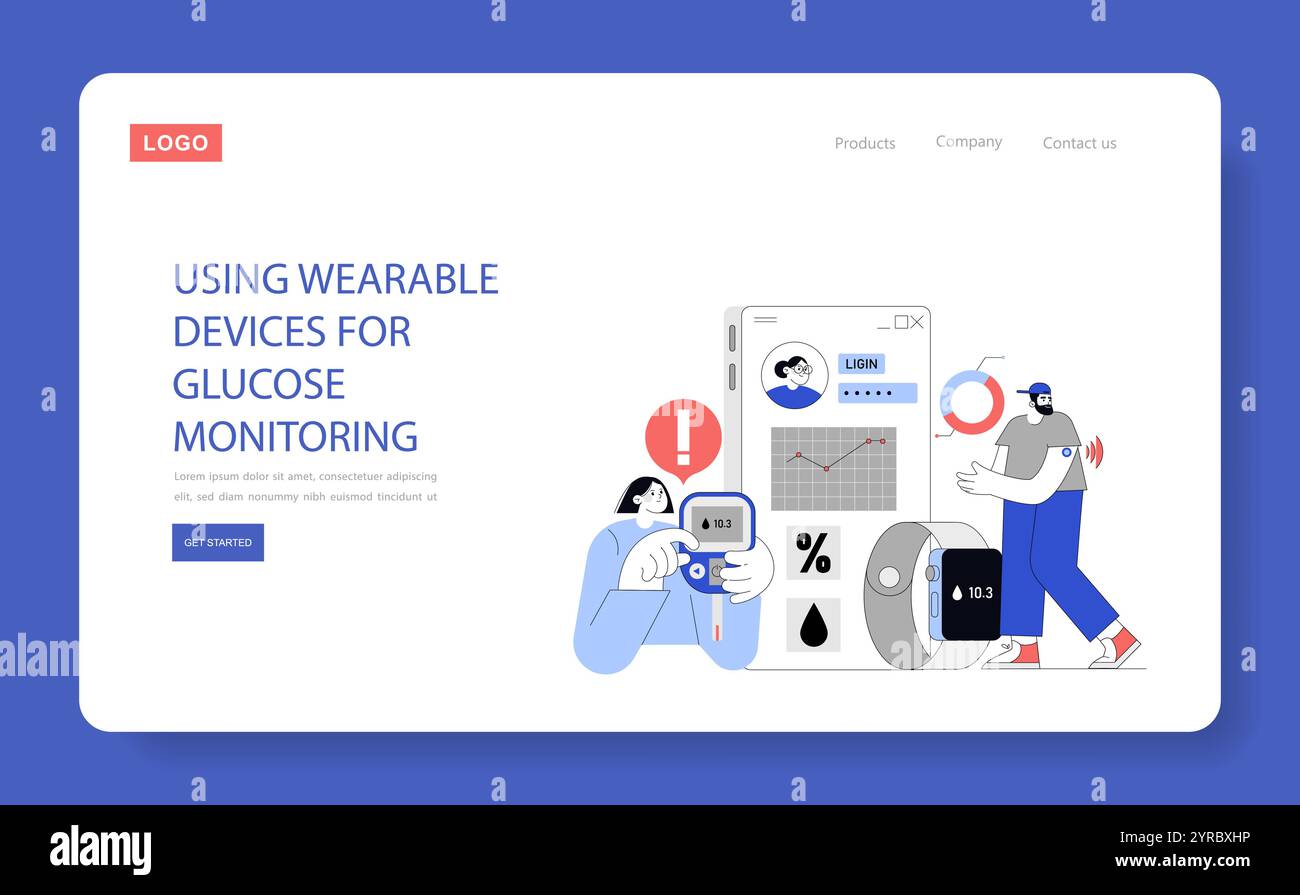 Diabetes management concept. Individuals utilize wearable tech for ... Diabetes management concept. Individuals utilize wearable tech for ...