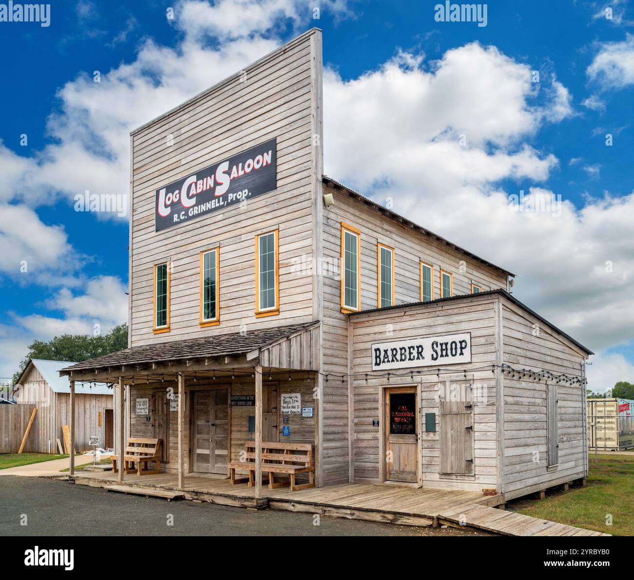 The Log Cabin Saloon and Barbar Shop, The Spindletop Gladys City ...