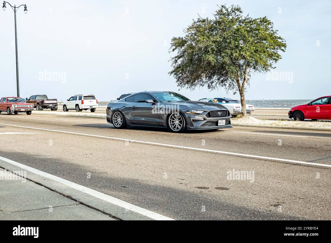 Gulfport, MS - October 04, 2023: Wide angle front corner view of a 2019 ...