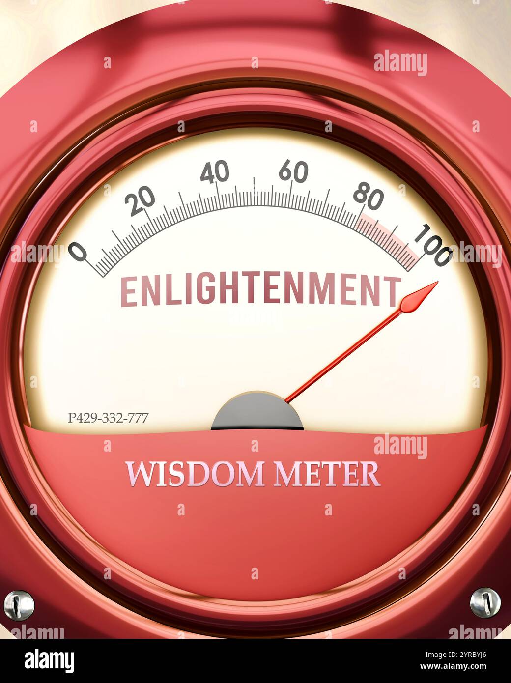 Enlightenment and wisdom meter that is hitting a full scale hi-res stock photography and images ...