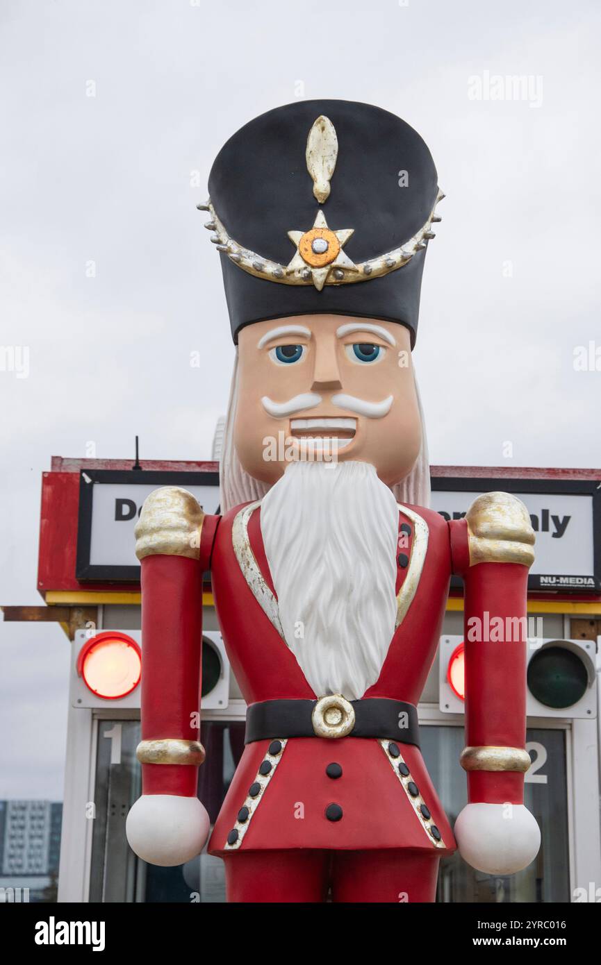 Red toy soldier at kiosks at Canada's Wonderland on Jane Street in ...
