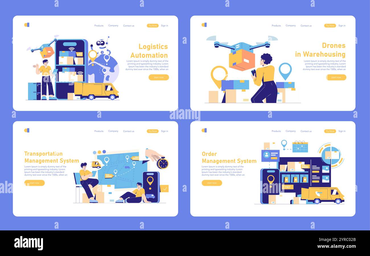 Smart logistics and supply chain Stock Vector Images - Alamy