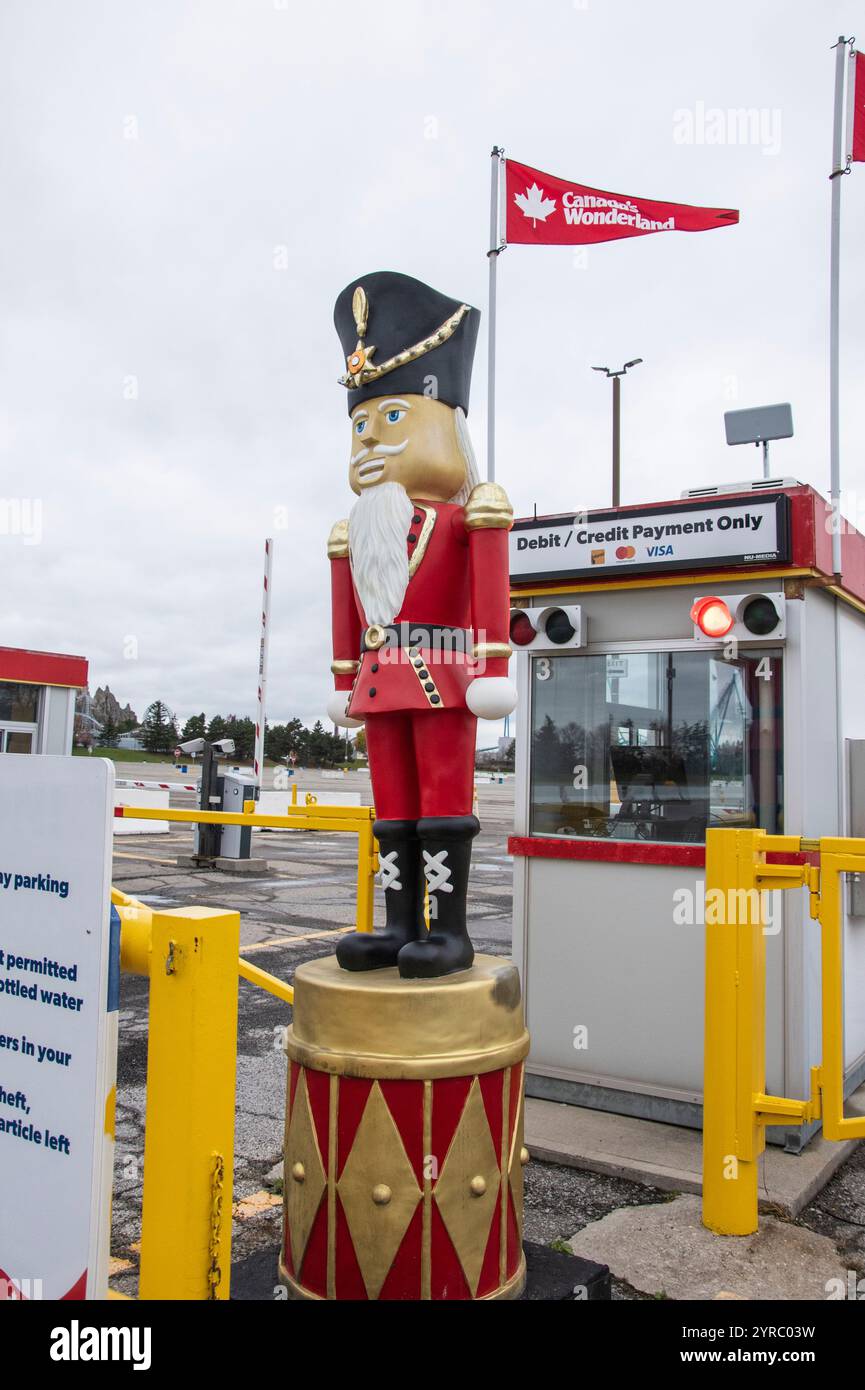 Red toy soldier at kiosks at Canada's Wonderland on Jane Street in ...
