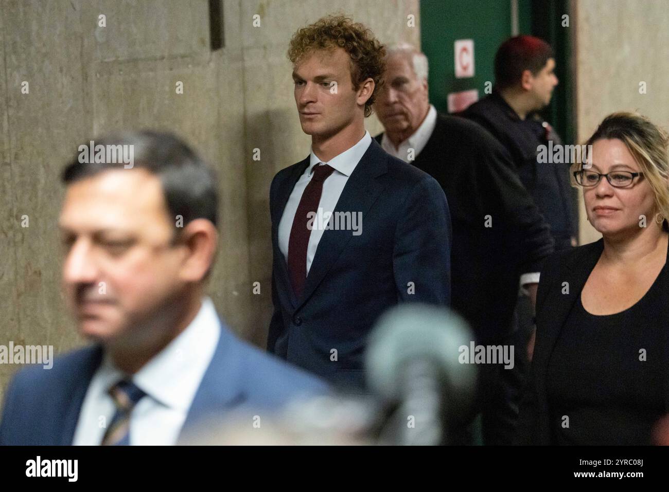Daniel Penny arrives at the courtroom from a break in New York, Tuesday ...