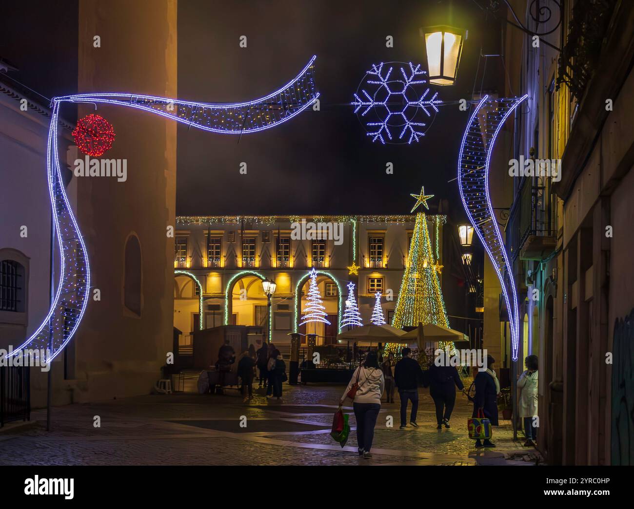Christmas Lights in Tomar, Portugal - December 2024 Stock Photo - Alamy