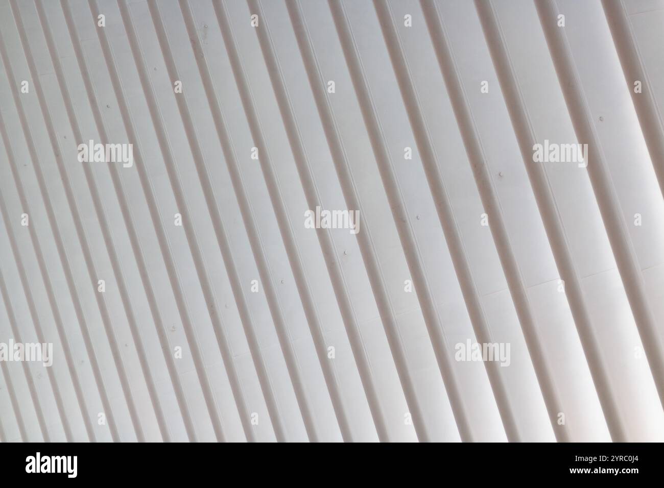 Abstract view of the geometric patterns in the Oculus, NYC, showcasing ...