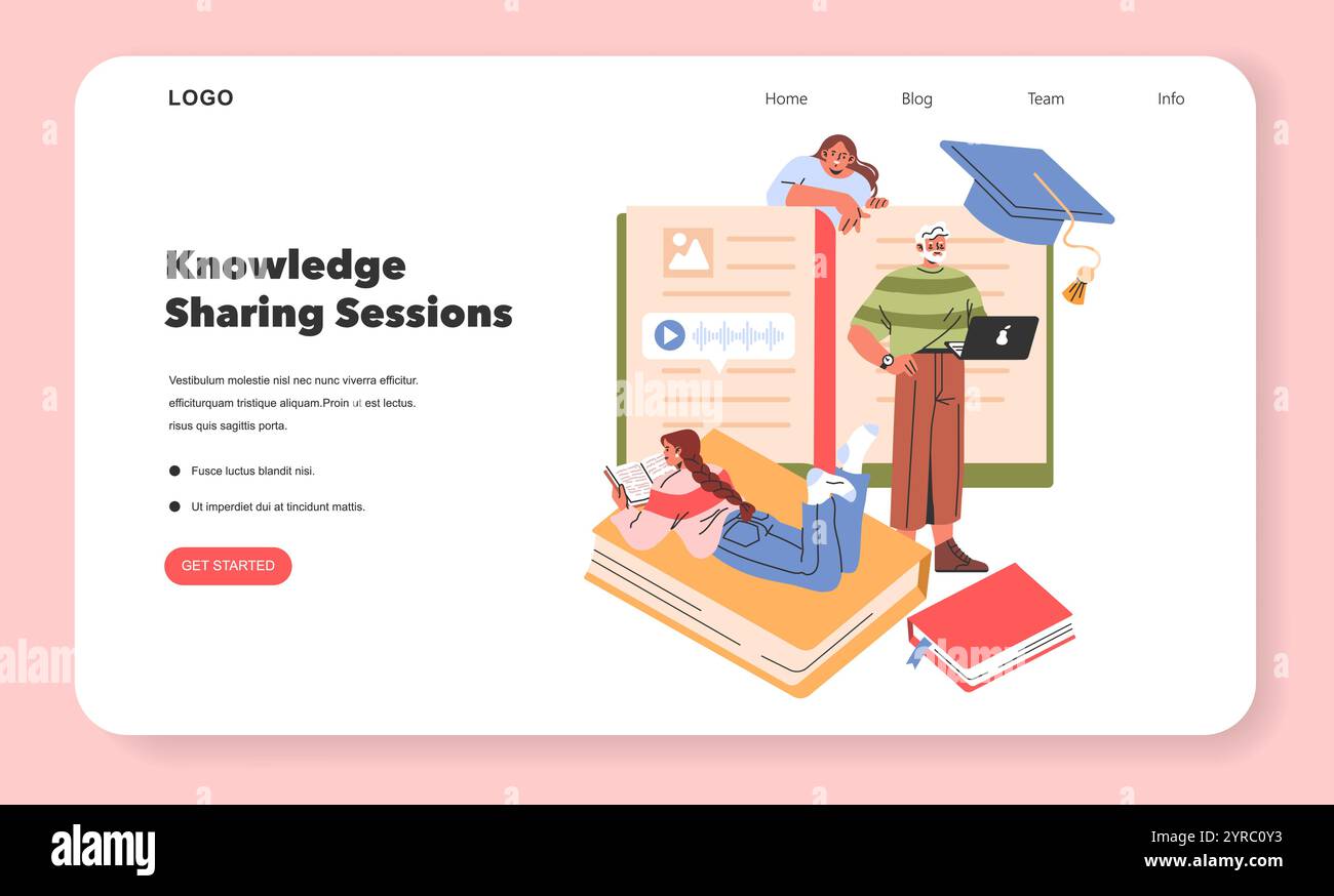 Education concept. Online knowledge sharing session with diverse participants engaging in ...