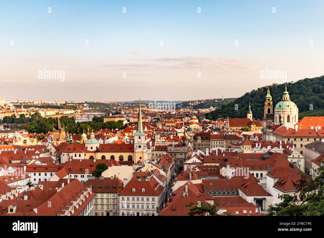 An enchanting view of Prague from the castle, featuring iconic ...