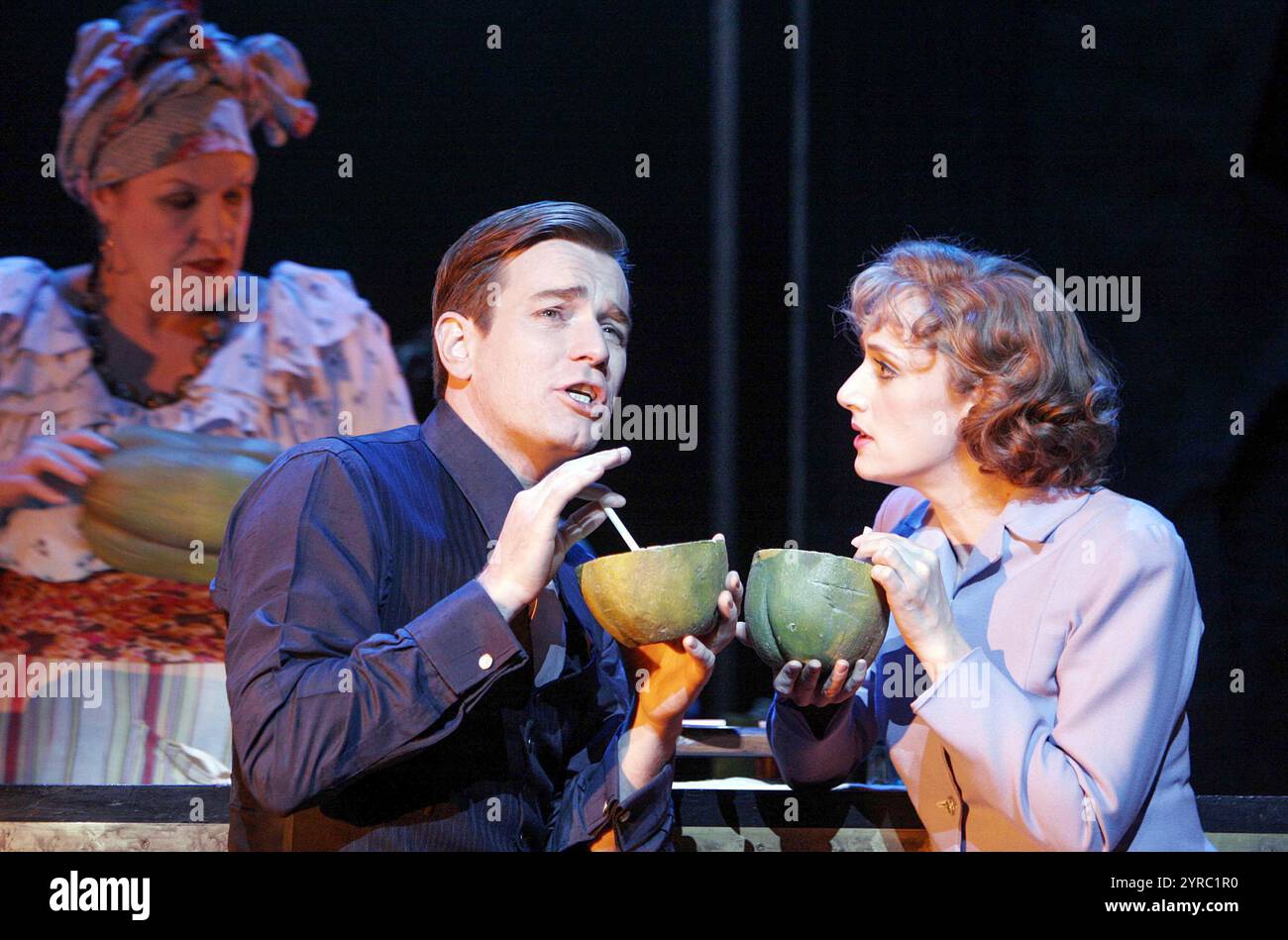 Ewan McGregor (Sky Masterson), Jenna Russell (Sarah Brown) with (rear ...