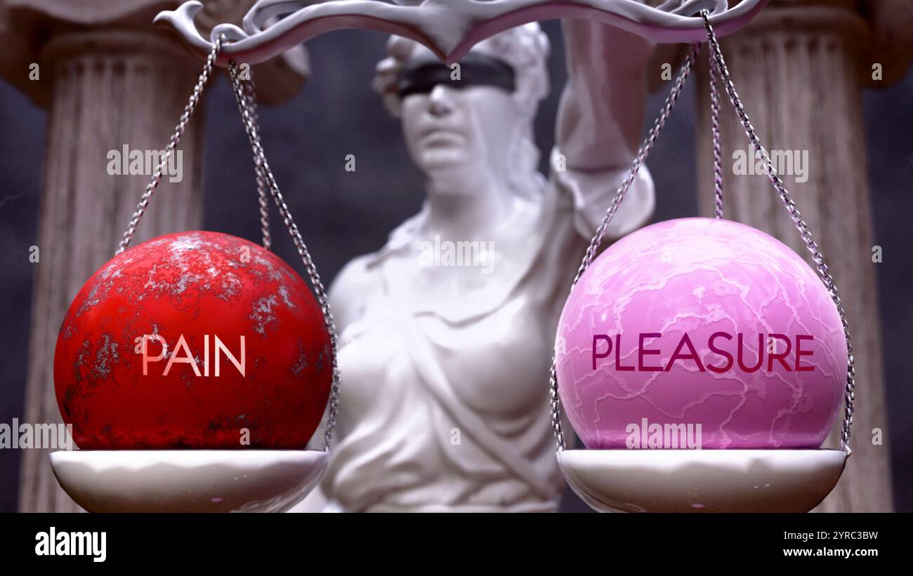 Pain or Pleasure as a choice, two options to choose from. Greek statue ...