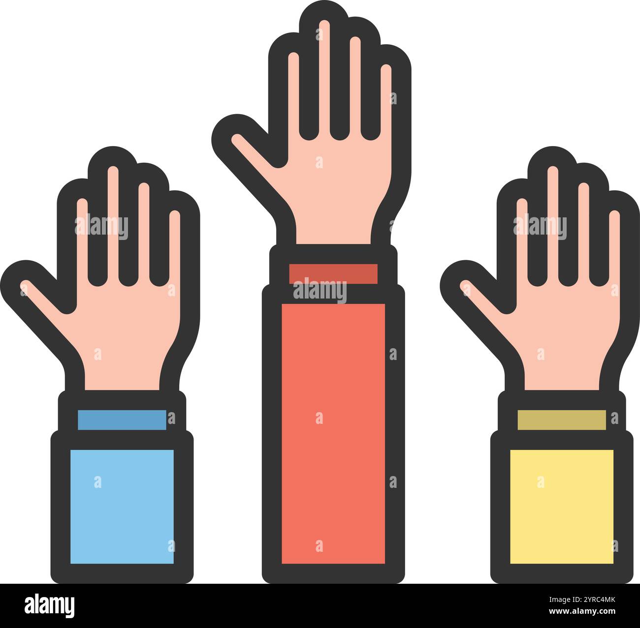 Raise Hand icon vector image. Suitable for mobile application web ...