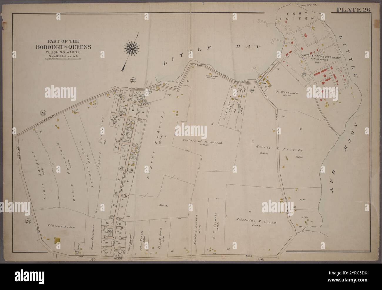 Plate 26: Willets Point Road (Little Bay), Bell Avenue (Little Neck Bay ...