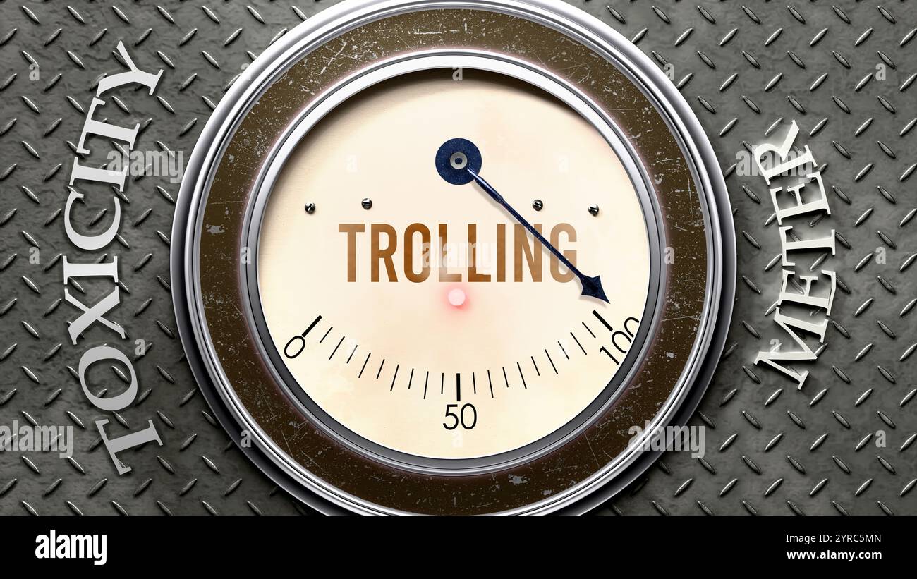 Trolling and toxicity that is hitting a full scale hi-res stock ...