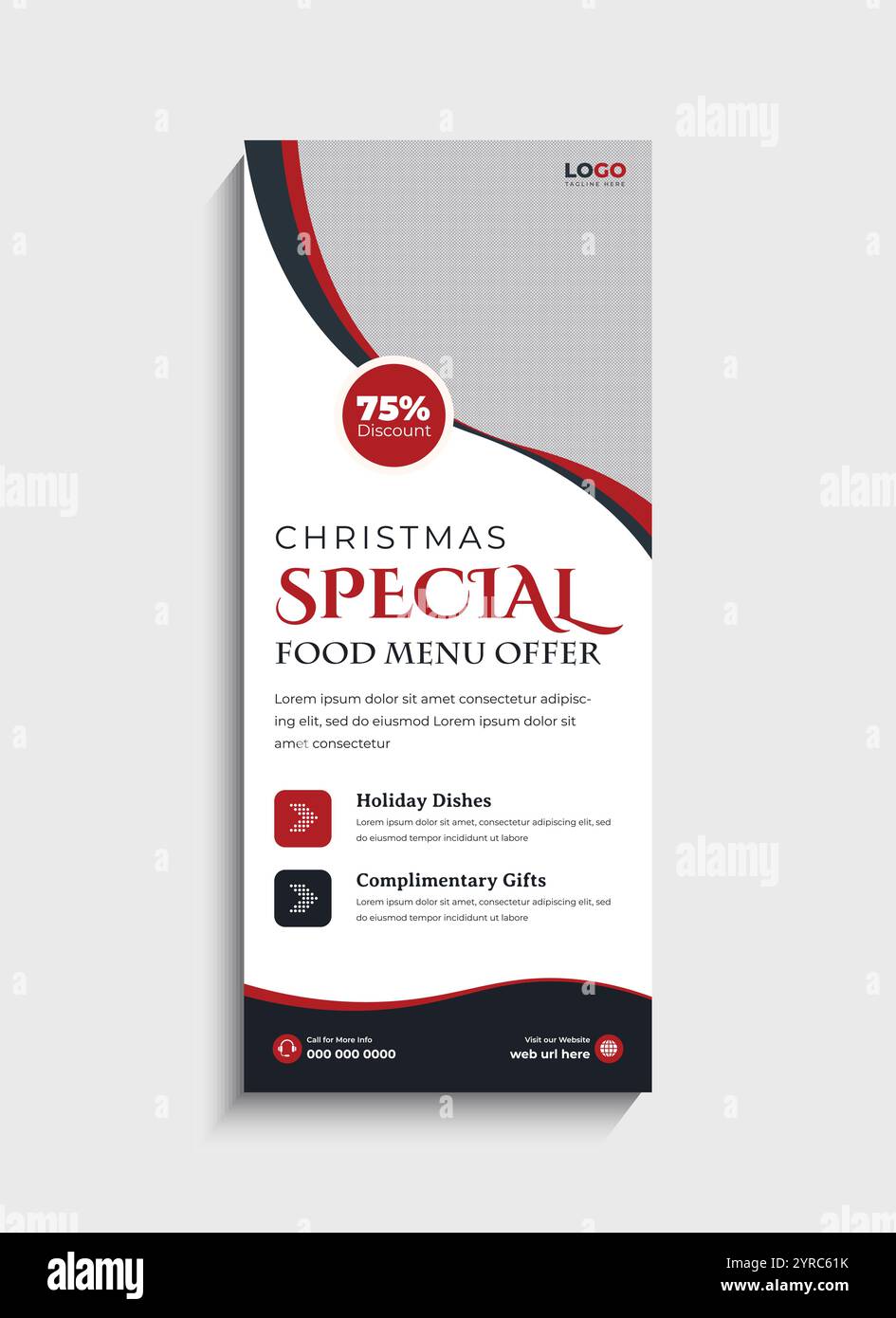 Food Menu standee roll up banner template design Stock Vector Image ...