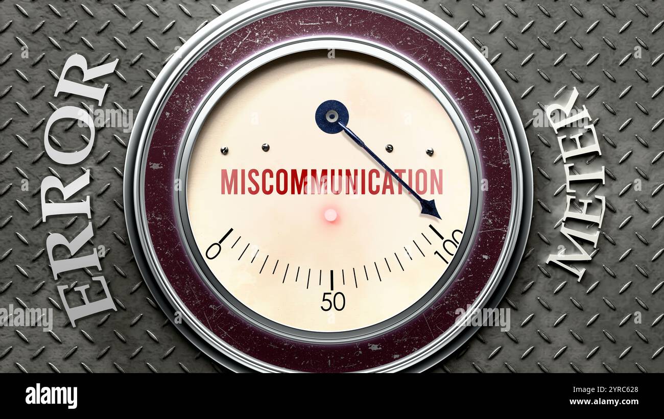 Miscommunication and Error that is hitting a full scale, showing a very ...